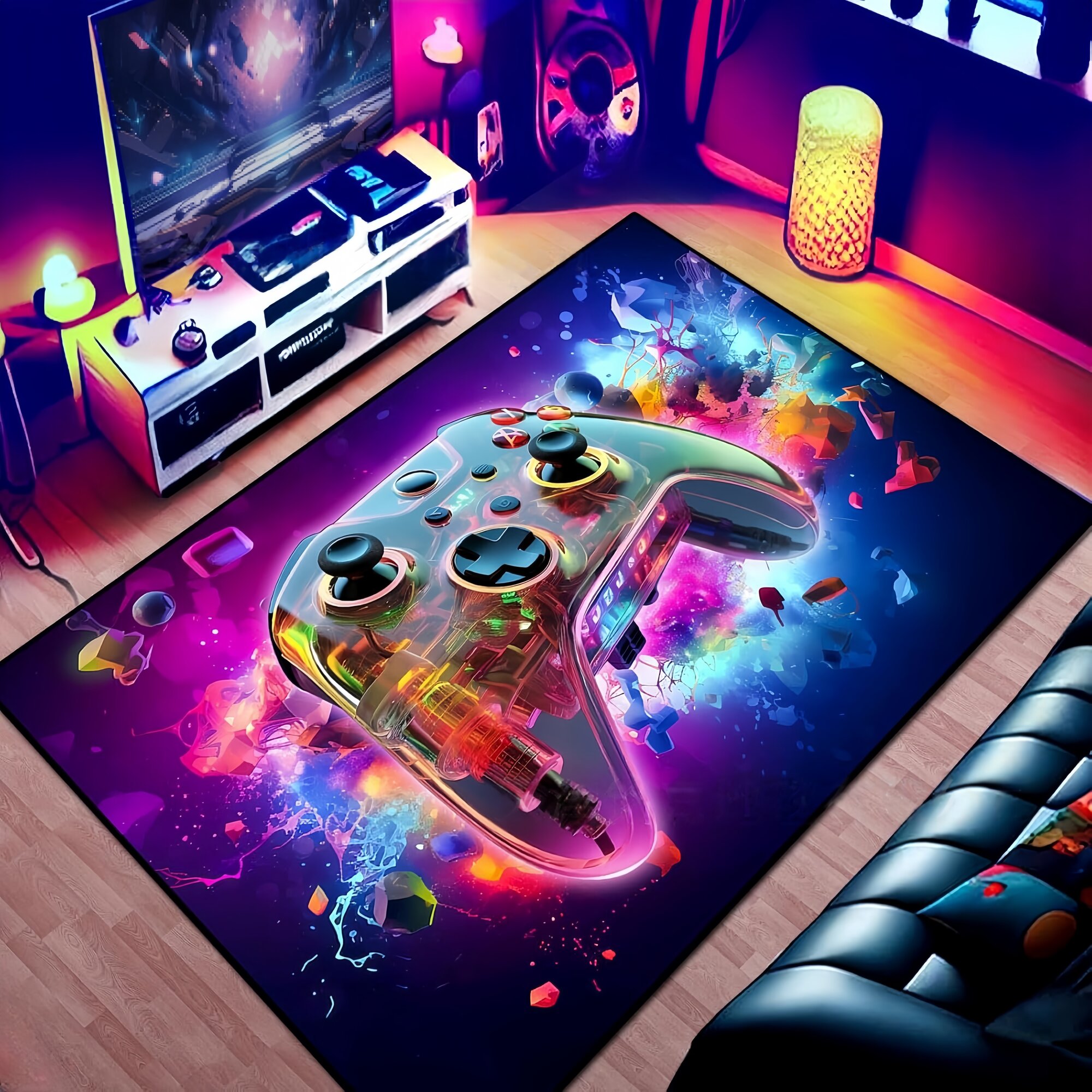 Новая стильная и персонализированная киберспортивная комнатаКовер в форме геймпада，80*120cm