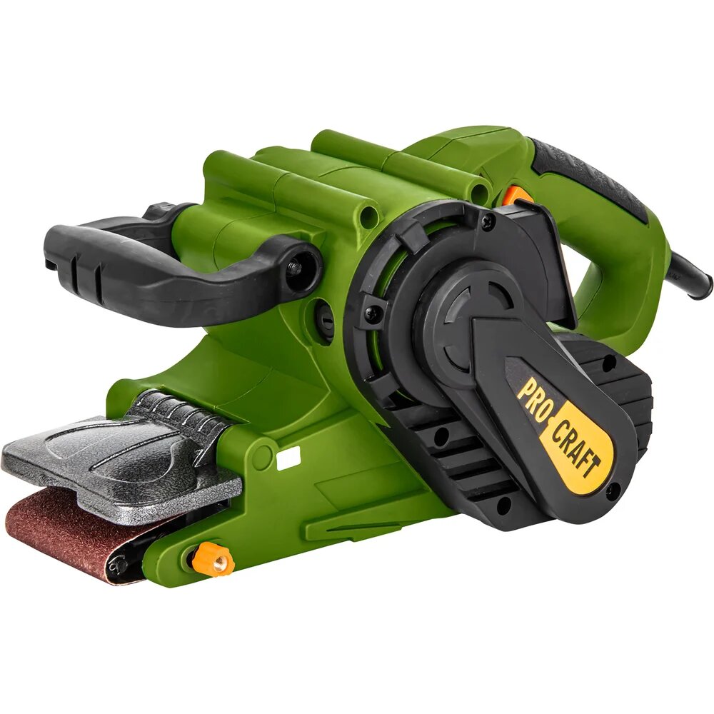 Ленточная шлифовальная машина PROCRAFT PBS1600 полупрофессиональная модель с щеточным двигателем, защитой от перегрева