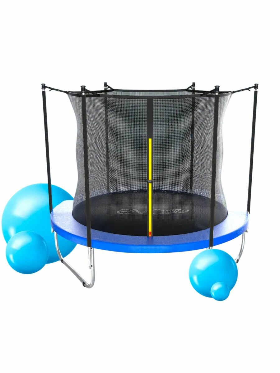 Батут каркасный EVO JUMP Just Inside 10ft blue с защитной сеткой, диаметр 305 см