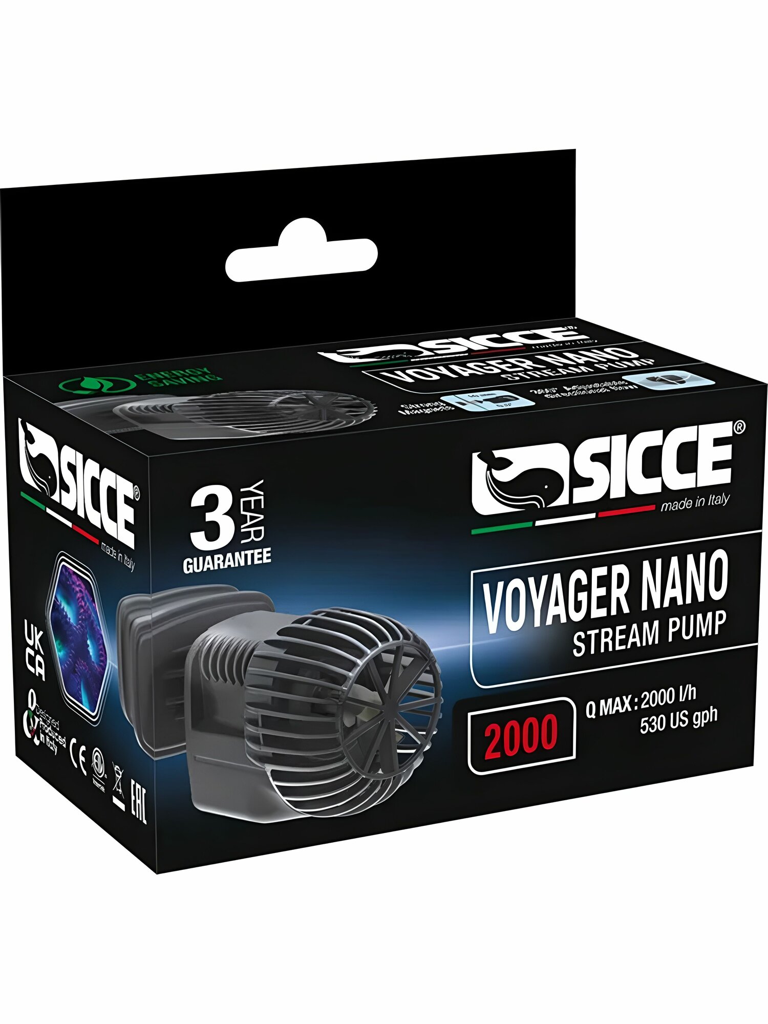 Помпа течения для аквариума SICCE "Voyager Nano", 2000 л/ч, 59299