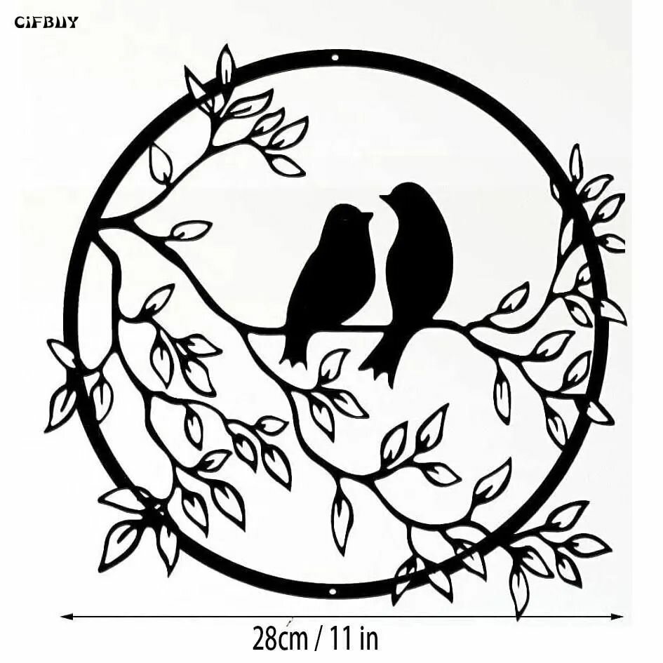 Кованая фигура птицы на ветке, антикоррозийное покрытие, декор для дома