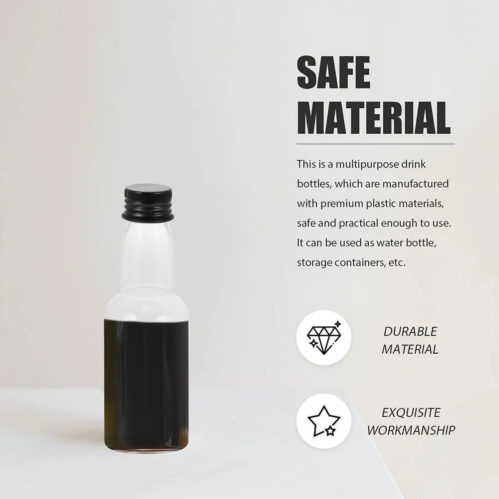 20 шт. Маленькие дорожные бутылки для воды 50 мл, герметичные контейнеры для вина и сока, мини для вечеринок, многоразовые пустые