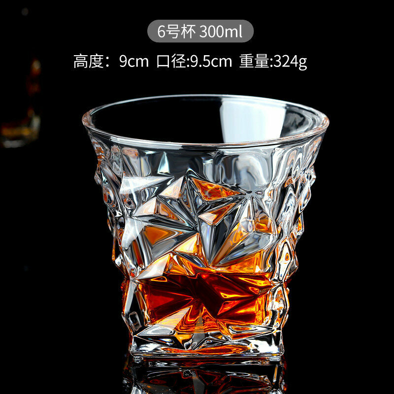 Утолщенная кружка для вина из хрусталя Бытовая винная кружка Кружка для виски костюм Творческий бар Пивная кружка Духи