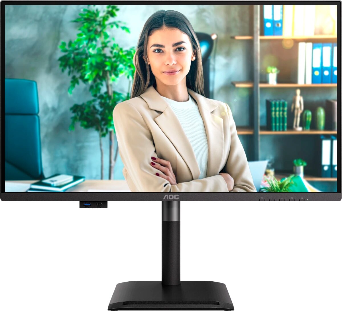 Монитор AOC 27" Q27P4U, 16:9, IPS, QHD, 120Hz, 4ms, 350cd, HDMI, DP, USB, HAS, SPK черный