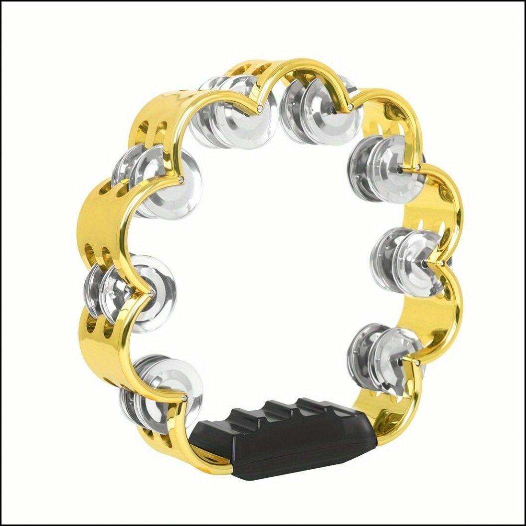 Эксклюзивный взрослый бубен металлический для концертов свадеб и вечеринок 1 шт