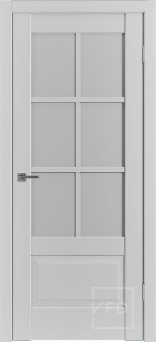 ЕР 2 Эмалекс серый Сатин белый (матированное стекло) 600*2000 (дверное полотно)