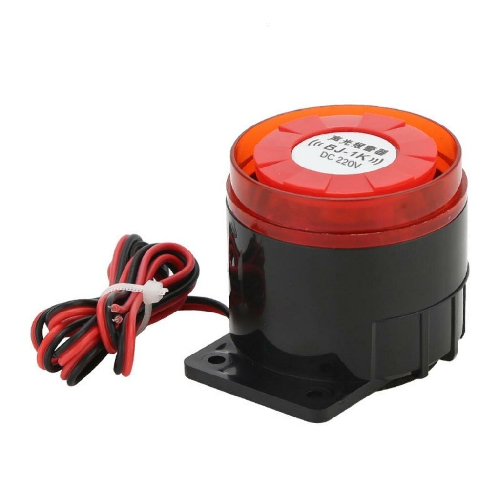 Сирена сигнализации 115 дБ с проблесковым маячком, 220 В переменного тока