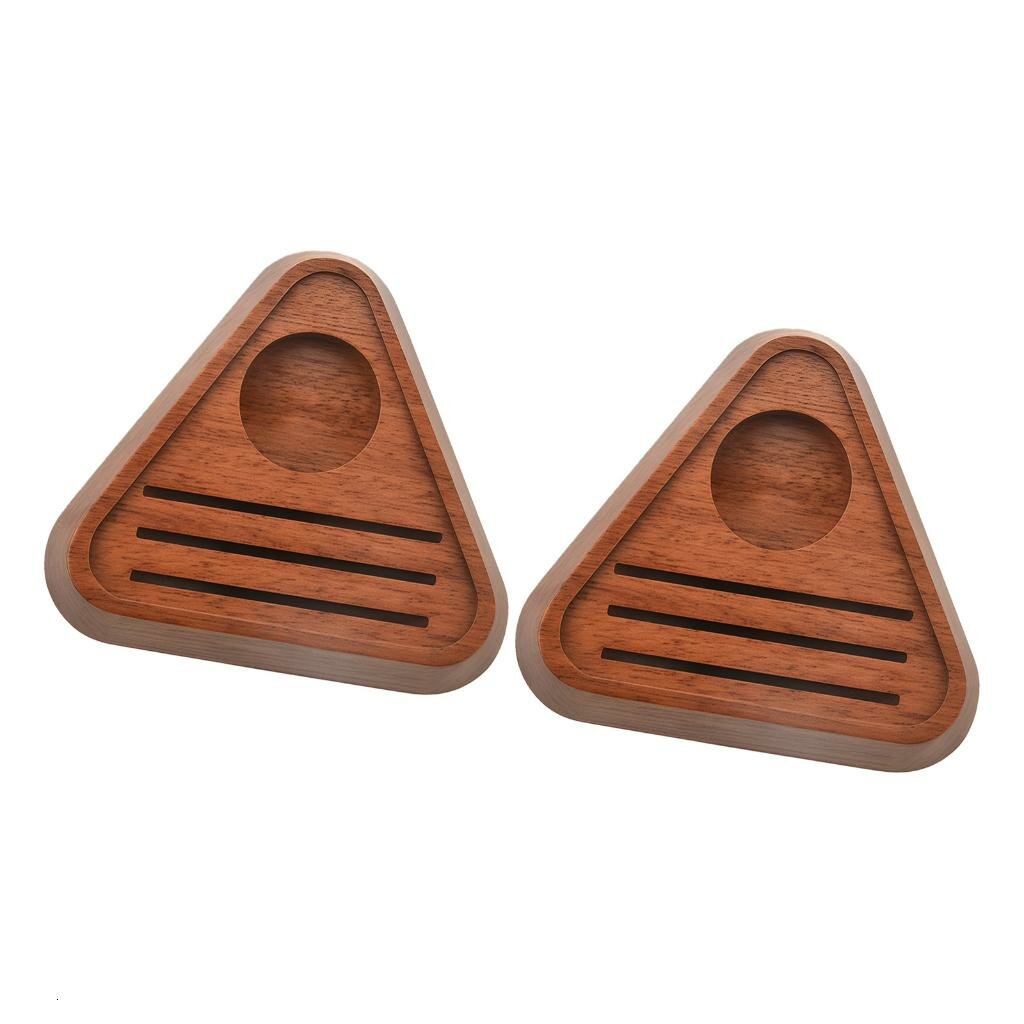 Деревянная стойка для хранения фильтров эспрессо с магнитными штырями, Коричневый