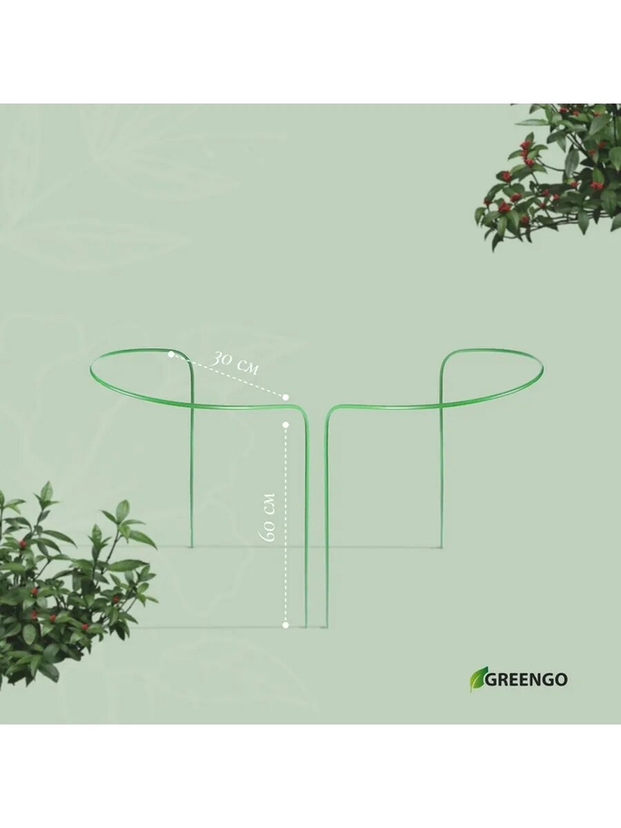 Набор металлических кустодержателей для сада