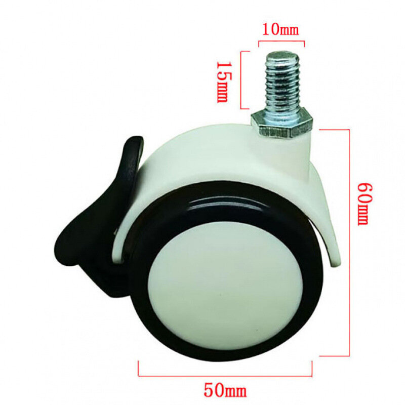 Колеса для офисного стула LL, универсальные бесшумные ролики, колеса для игрового компьютерного стула, поворотные стулья, ролики без стержня с защелкой