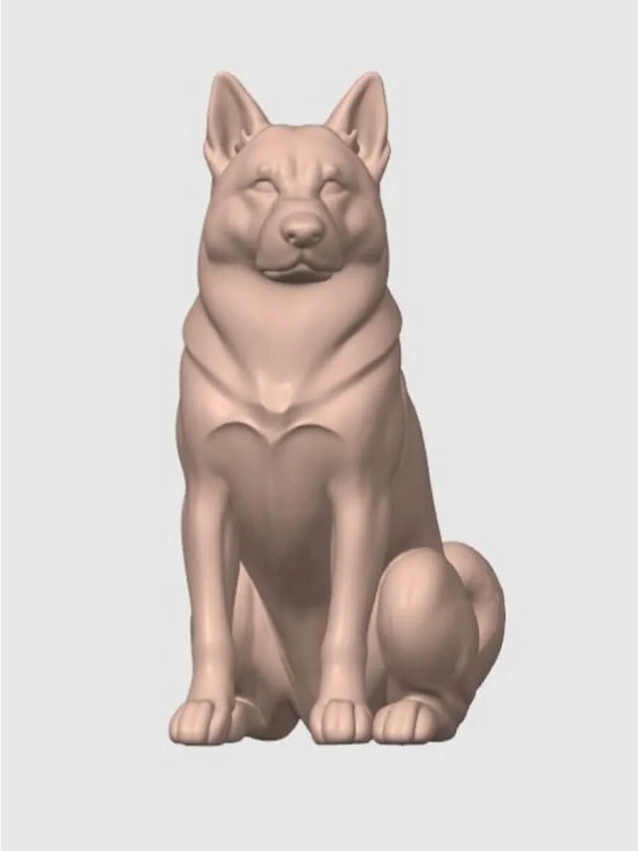 Ростовая статуэтка собаки-Норвежская лосиная (10см, бежевый)