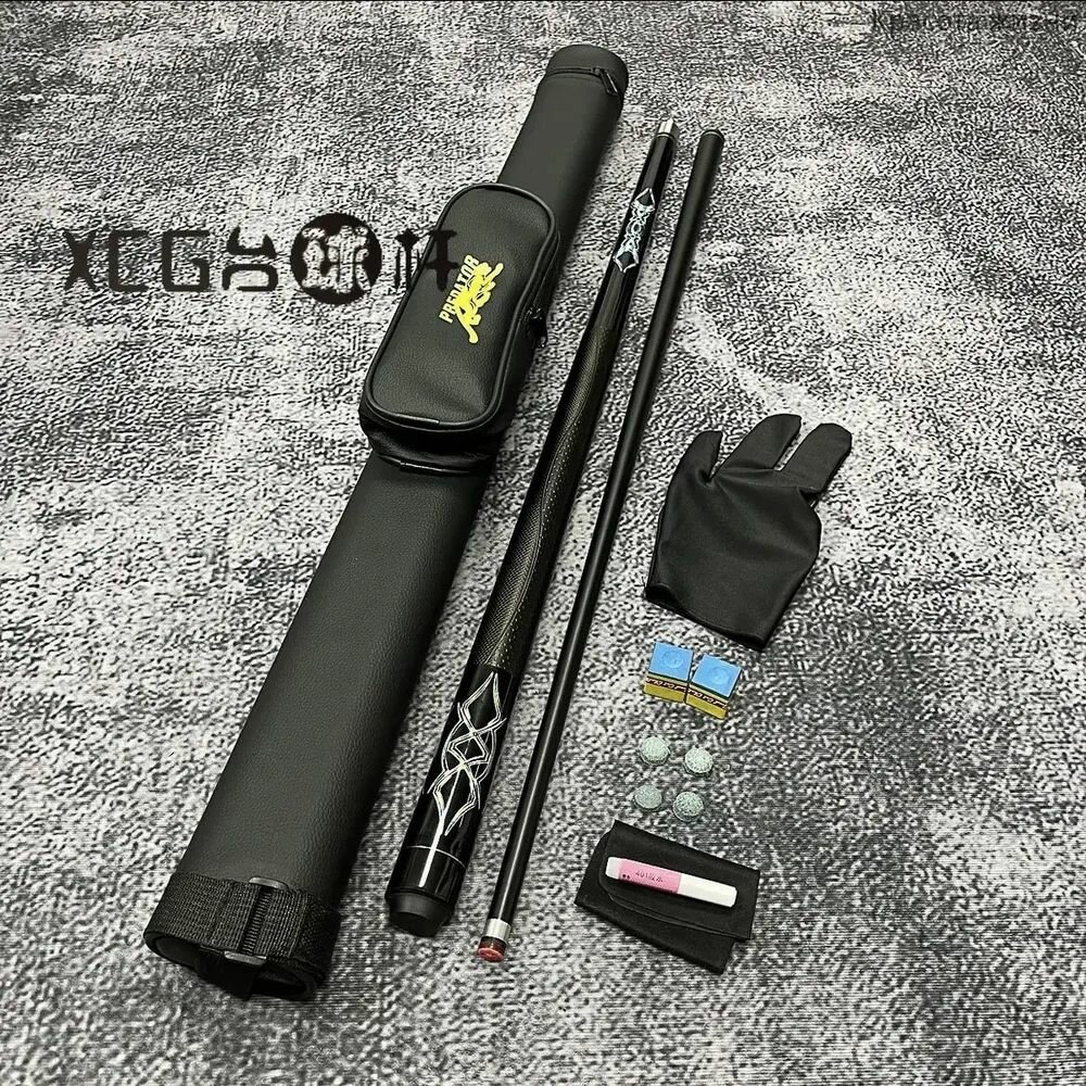 Кий для бильярда "Без бренда", карбоновый, 145см, черный, ведерко