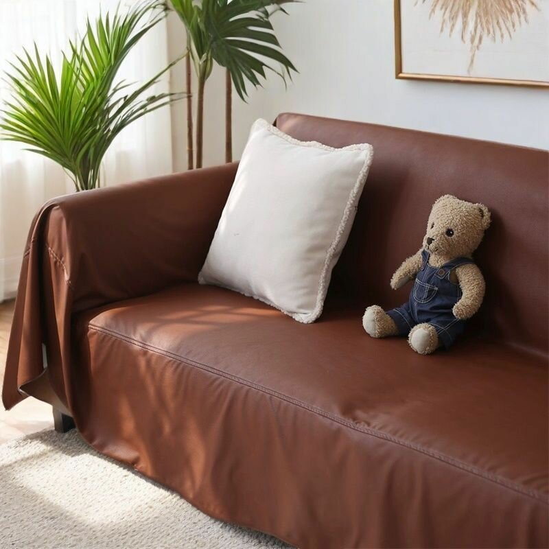 Чехол для дивана для домашних животных, водонепроницаемый, устойчивый к мочеиспусканию, не прилипающий, из ткани для кошачьей шерсти, нескользящий кожаный чехол, универсальный чехол для дивана на все сезоны