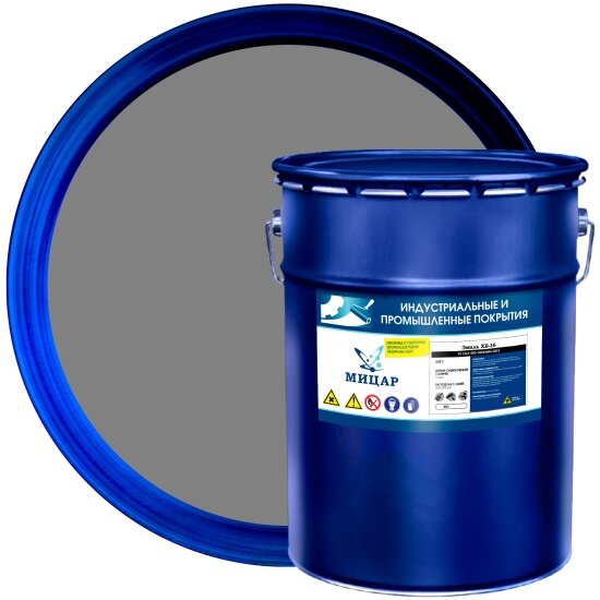 Эмаль Мицар ХВ-16, 25 кг, серый