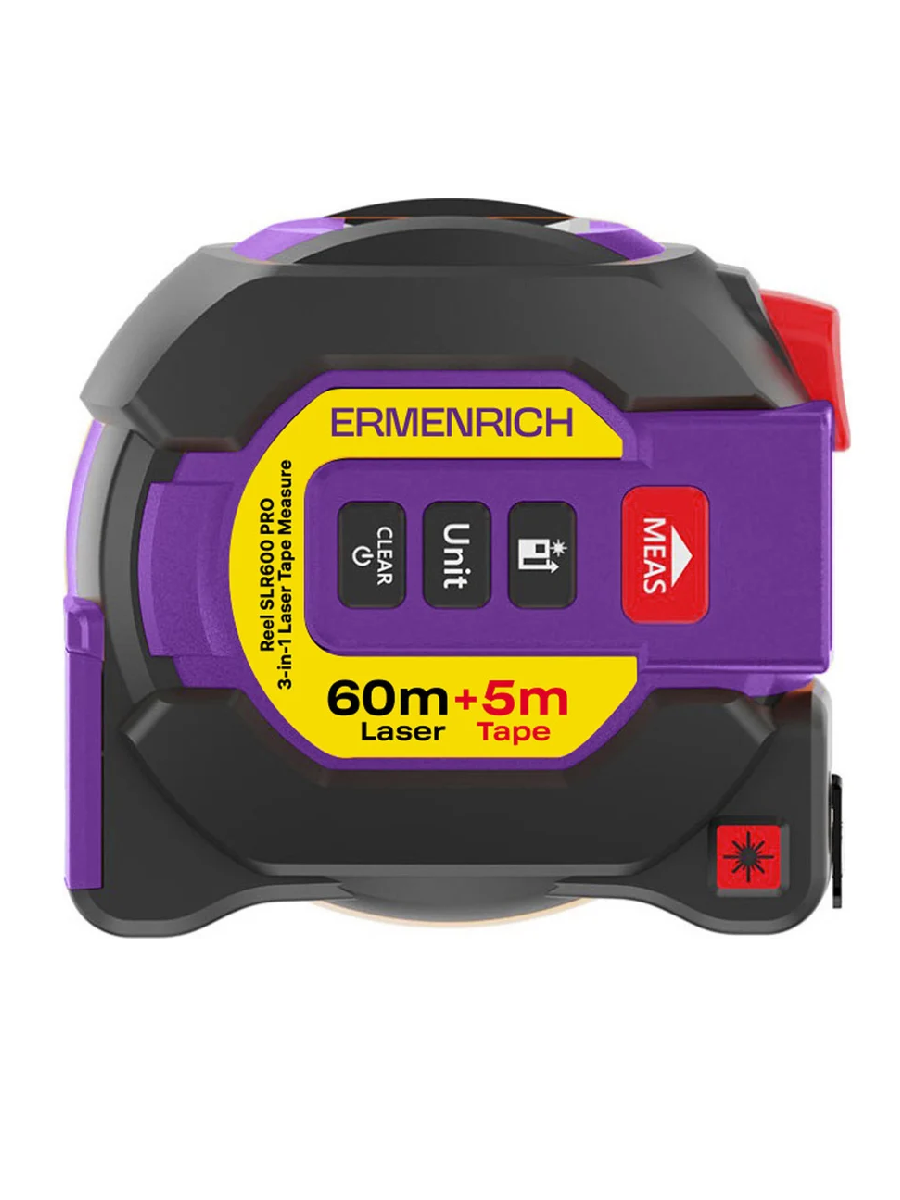 Рулетка Ermenrich Reel SLR600 PRO с лазерным дальномером («3 в 1»)