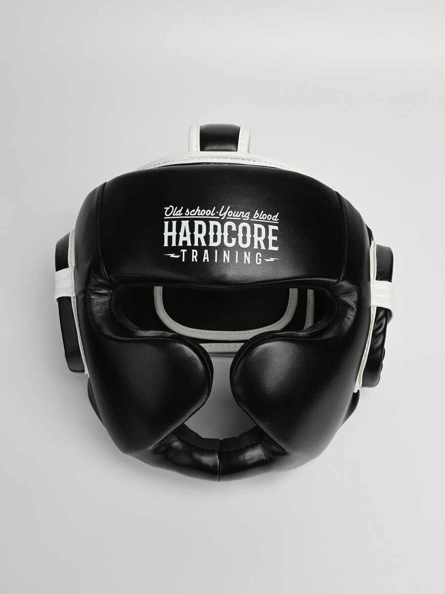 Боксерский шлем классический Hardcore Training Base Black PU L