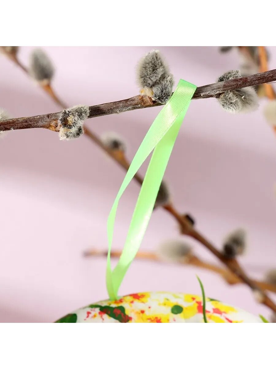 Пасхическая подвеска «Зайчик в траве» — яркий декор