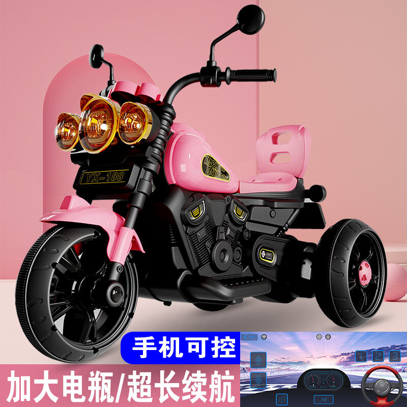 Новый детский электрический мотоцикл-трицикл, детская аккумуляторная машина, игрушечная машина с дистанционным управлением для детей
