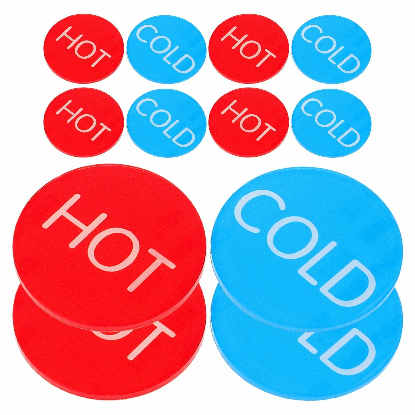 Набор акриловых знаков горячей и холодной воды для смесителя, многоразовые, 10 пар
