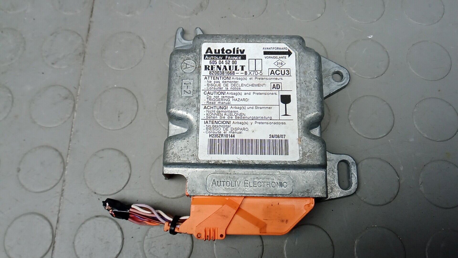 Блок управления airbag RENAULT MASTER 2