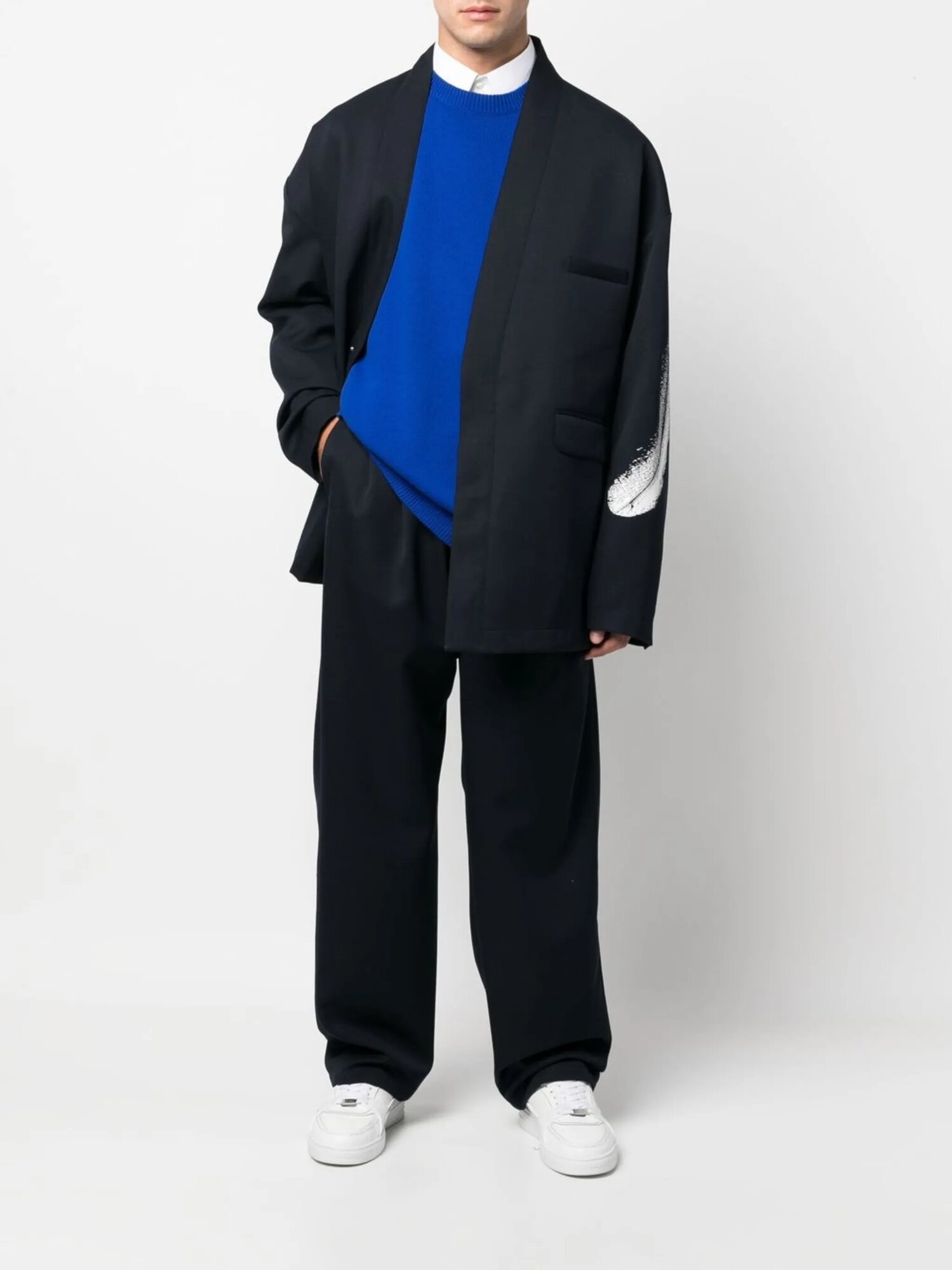 Брюки MARCELO BURLON, размер 50 IT, синий — фото 1