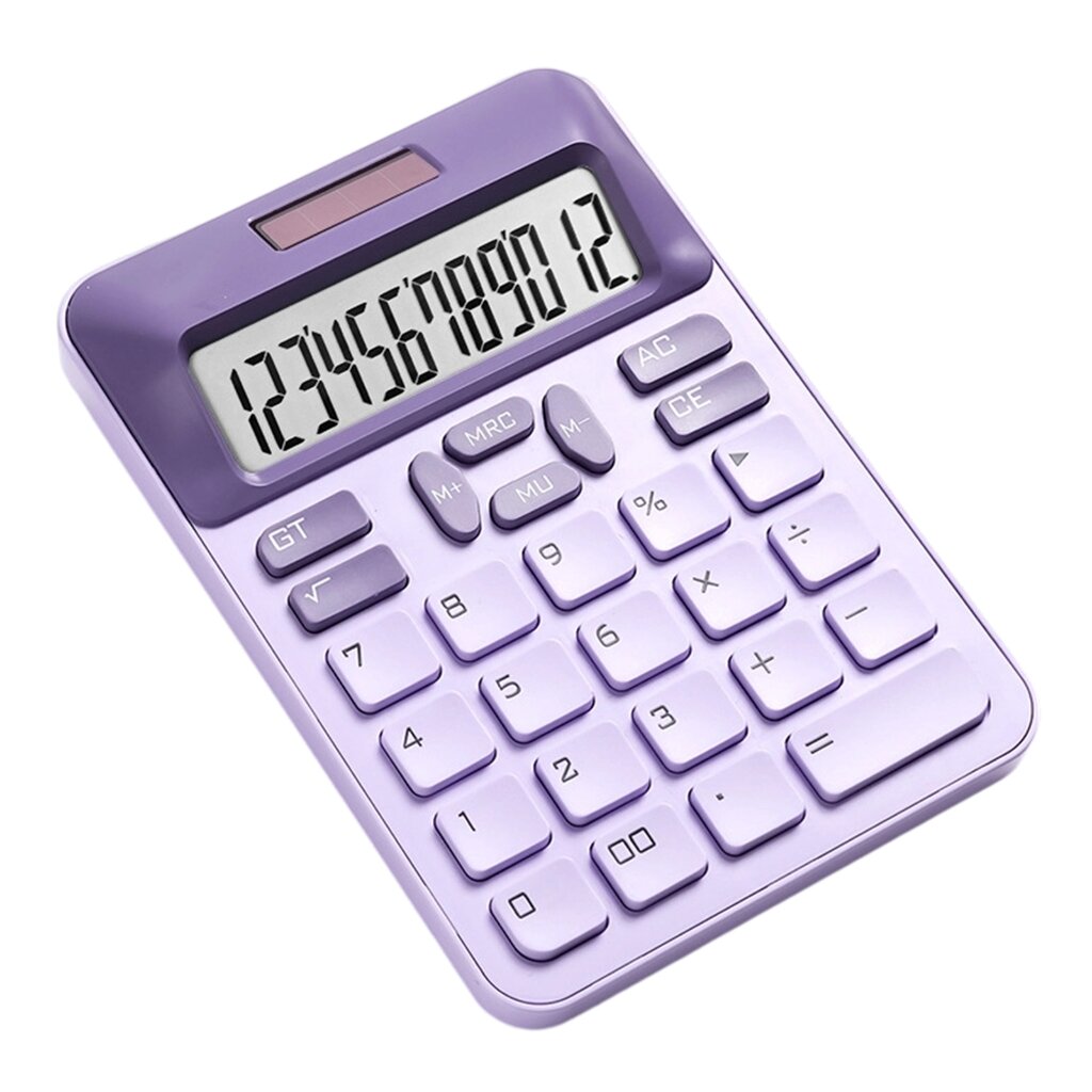 Солнечный источник питания с 12-битным большим экраном и большими кнопками-фиолетовый