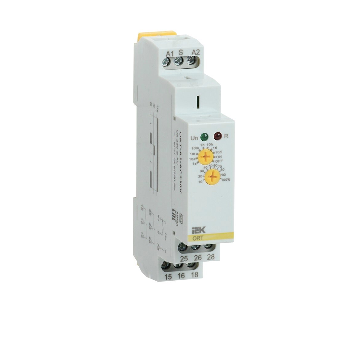 Реле задержки включения ONI 2 контакта, 230 В, переменный ток, модульное исполнение