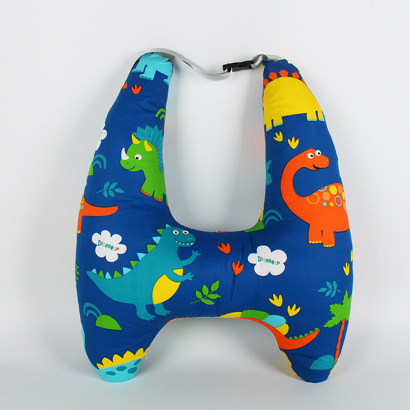 Подушка для детей в машине, артефакт для сна на заднем сиденье, подголовник и поясничная поддержка, защита от напряжения шеи, милая мультяшная подушка для сна