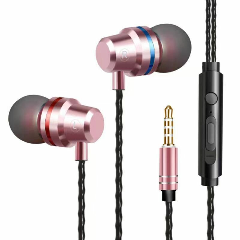 ⭐2025 Новые внутриканальные наушники с металлическим корпусом, мощным басом, универсальные для телефонов и компьютеров с микрофоном⭐