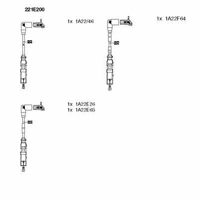 Провода высоковольтные Bremi 2.21E+202, комплект, Audi A4, VW Passat B5 1.6 двигатель ANA, ARM, AHL
