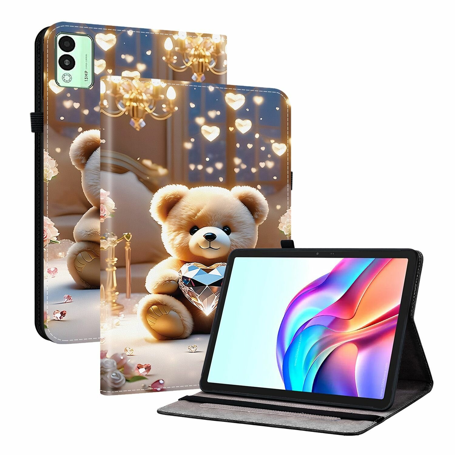 Чехол для Tecno Megapad 11", флип-чехол из искусственной кожи Для планшета, чехол со встроенной подставкой и держателем для карт