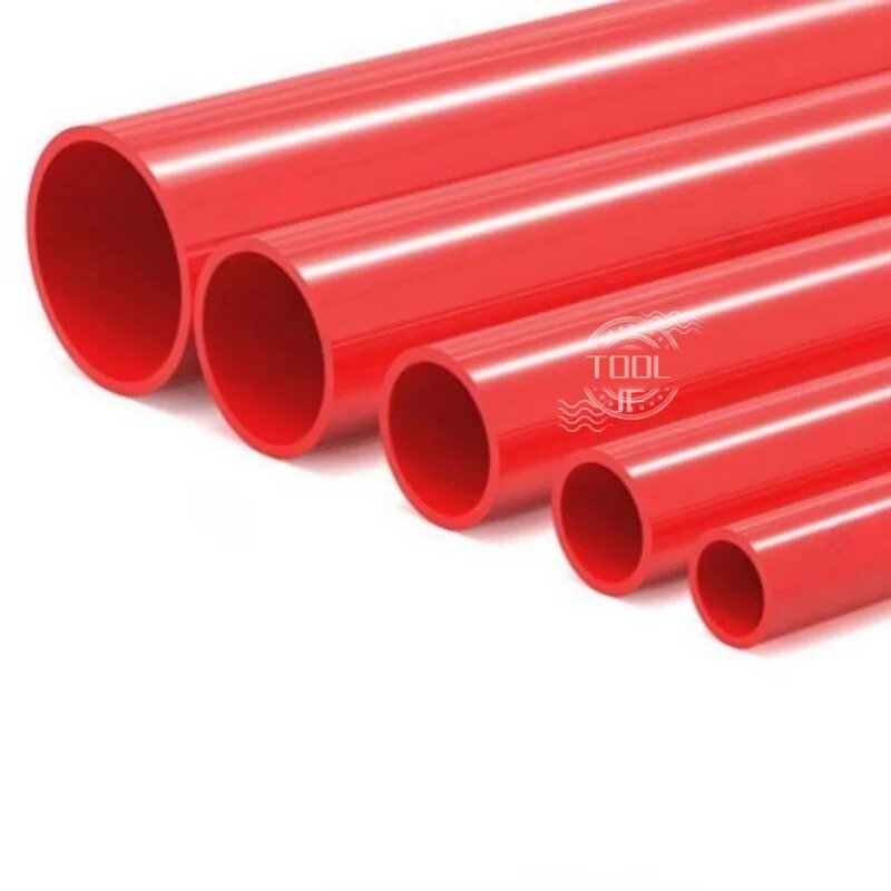 Красная ПВХ труба 20/25/32/40/50 мм 500 мм 32mm x 2.4mm 4Pcs