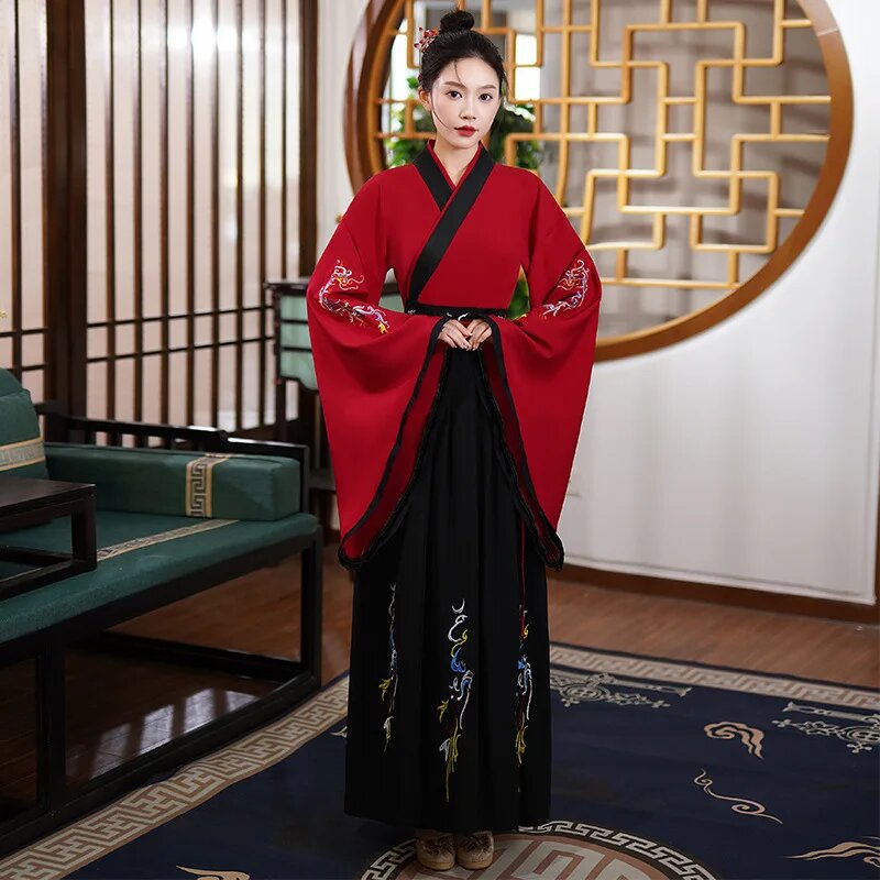 Женский винтажный ханьфу костюм L Height (165-175cm), Style 2