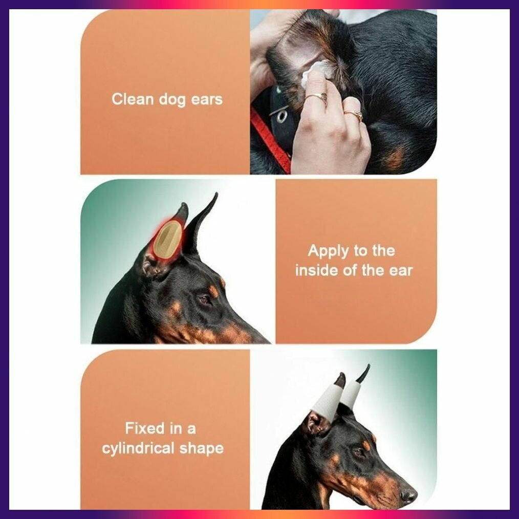 Корректор ушей для собак фиксирующее устройство и вспомогательный пластырь для правильной постановки ушей