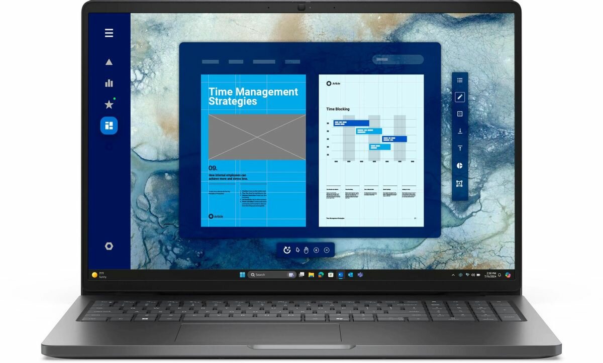 Ноутбук Dell Pro 16, 16", IPS, Intel Core Ultra 5 235U 2ГГц, 12-ядерный, 16ГБ DDR5, 512ГБ SSD, Intel Graphics, Linux, серебристый PRO16-5653