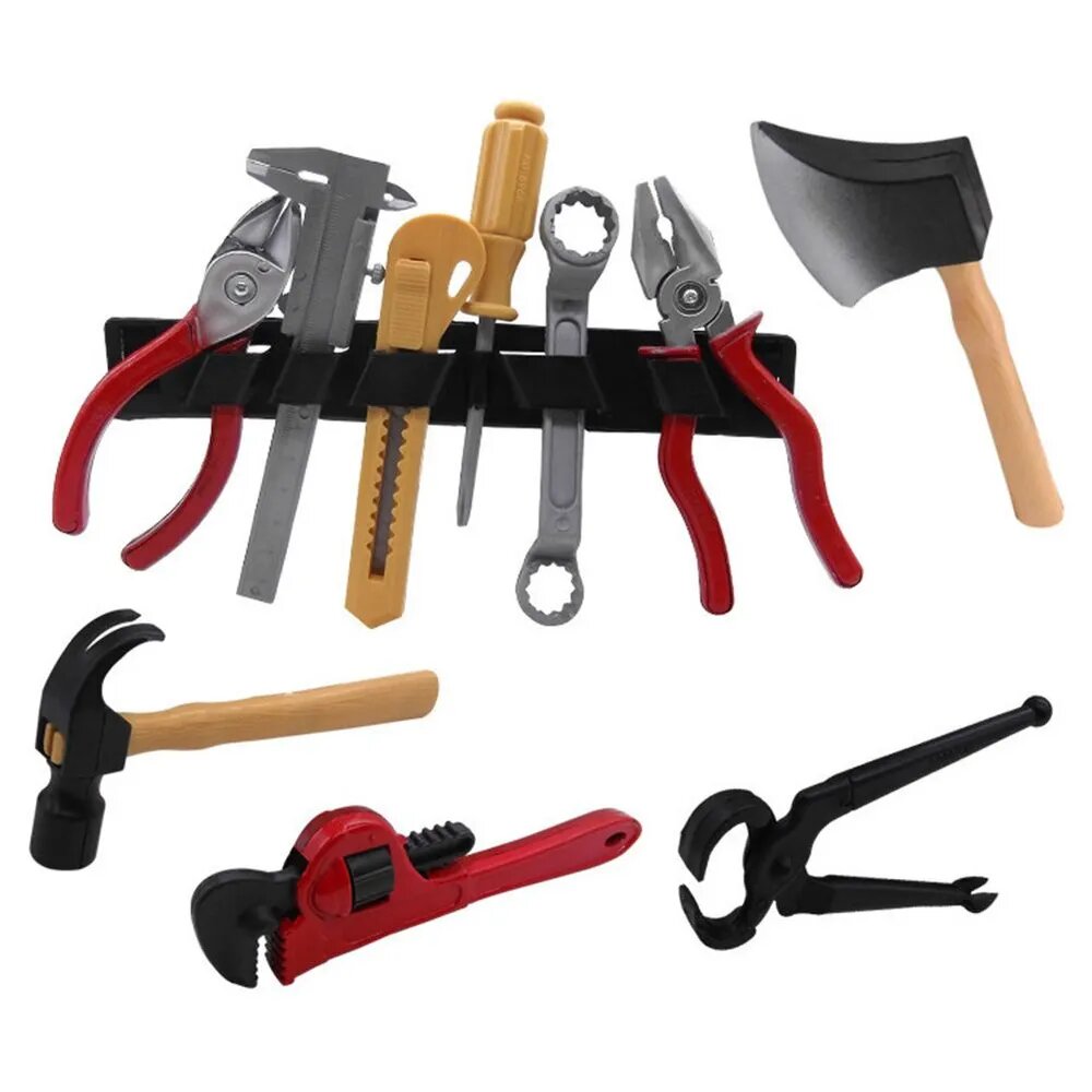Детский набор инструментов для ремонта, 14 предметов, стальная пила, DIY развивающая игрушка для ролевых игр, случайная доставка модели A/B