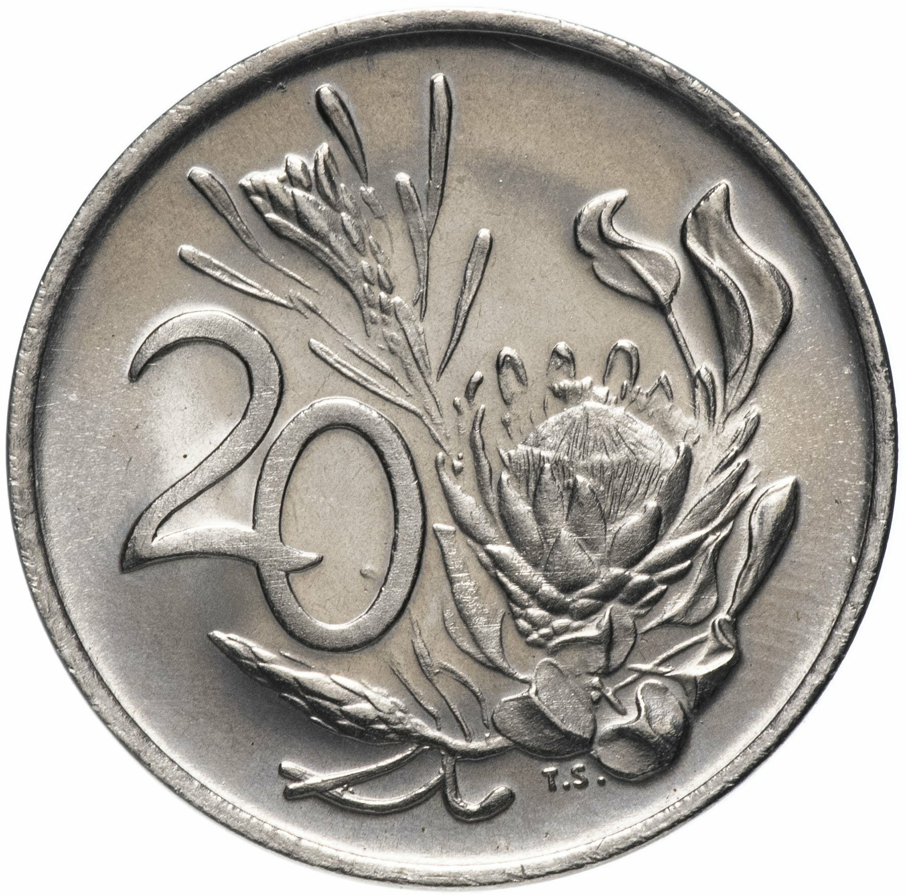 ЮАР 20 центов cents 1978, Никель, в сохранности UNC