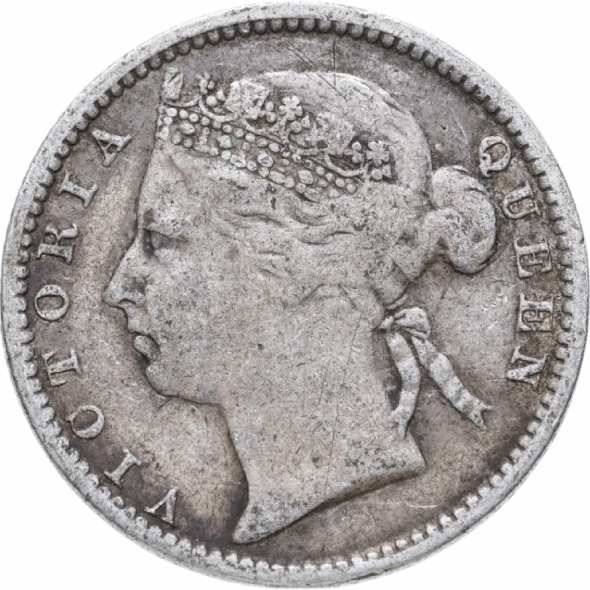 Стрейтс Сетлментс 10 центов cents 1893, Серебро 800, в сохранности VF-XF