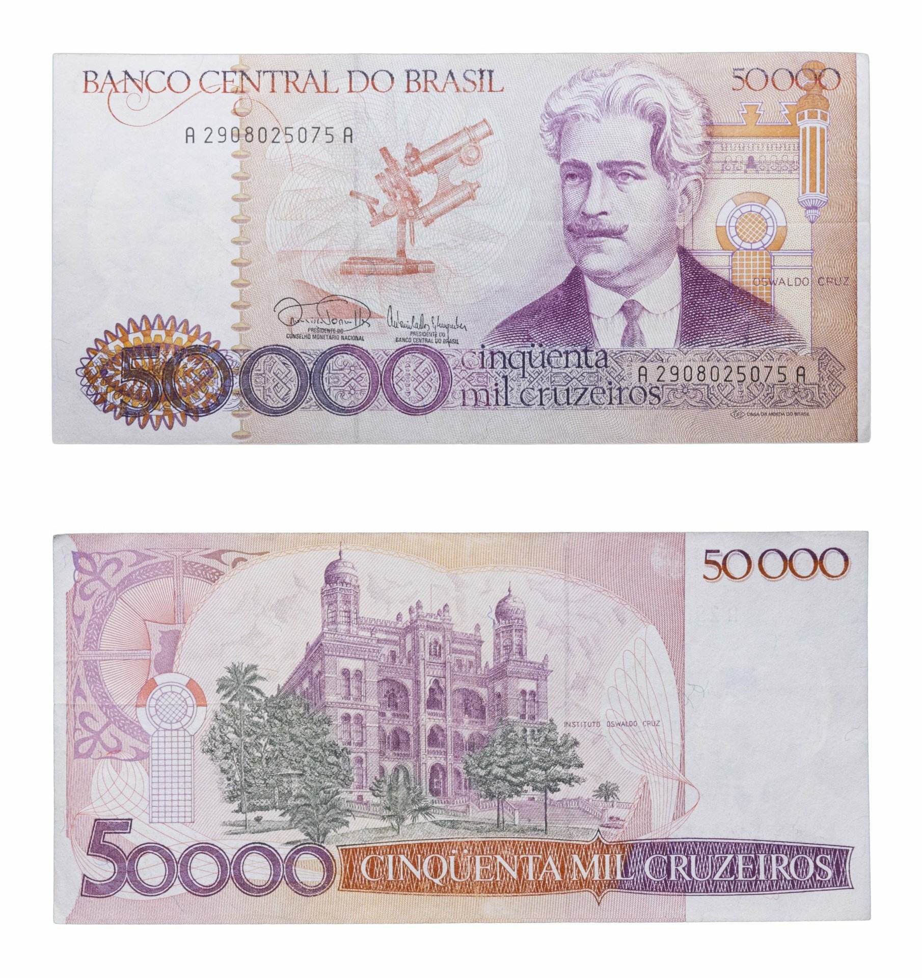 Бразилия 50000 крузейро 1985