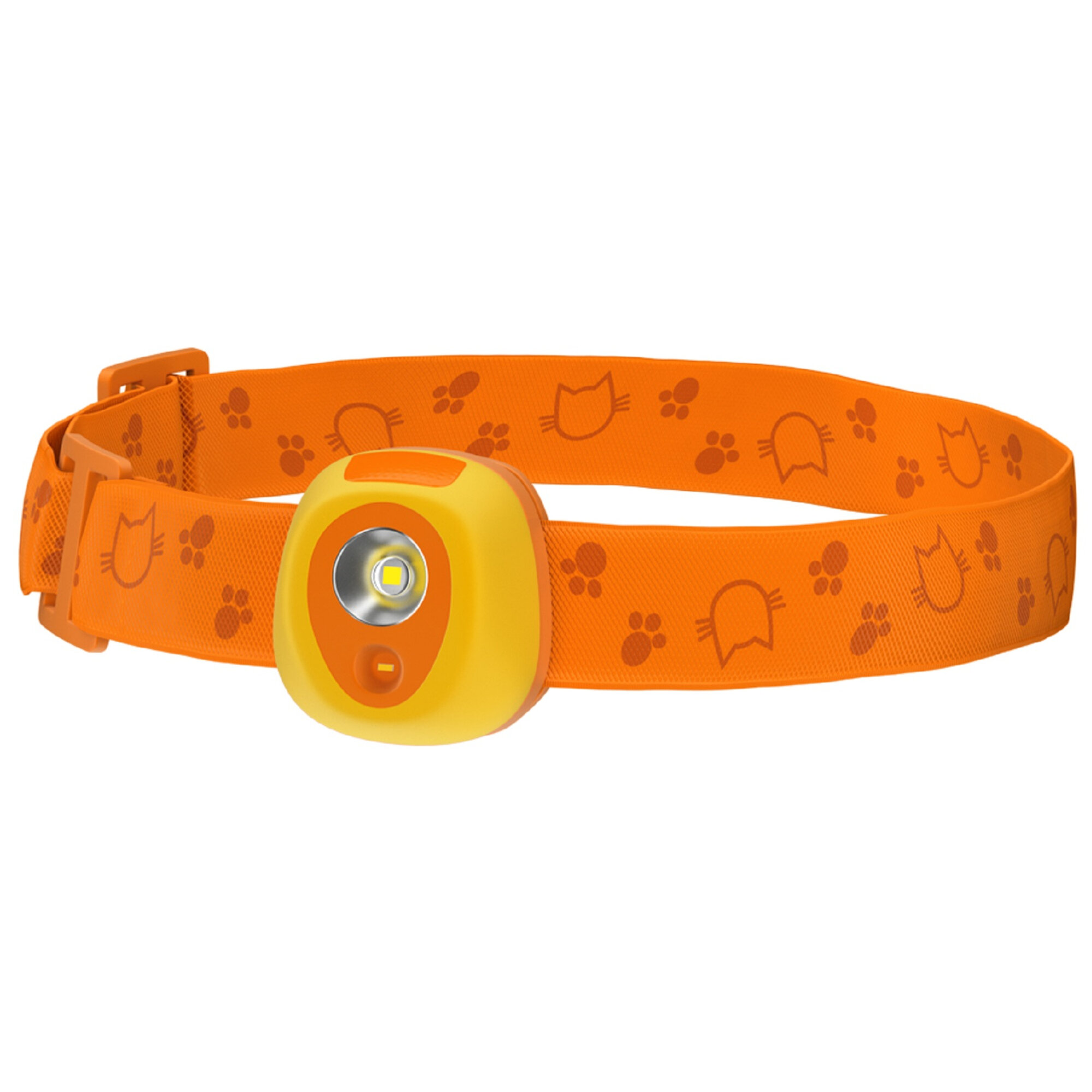 Фонарик налобный фотон Три кота 1Вт CR2032 оранжевый