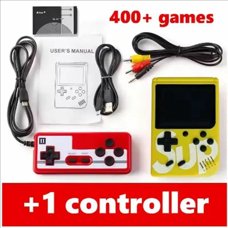 Классическая мини-портативная консоль, ностальгическая портативная игровая консоль в стиле макарон