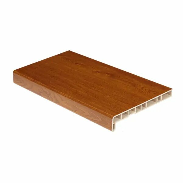 Подоконник ПВХ Золотой дуб 250х2000 мм (заглушка в комплекте)