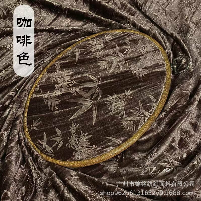 Новая китайская стильная ткань с тиснением бамбуковых листьев, бархатная ткань для осенне-зимнего ручного вязания, ткань для ретро-платья чеонгсам ханфу