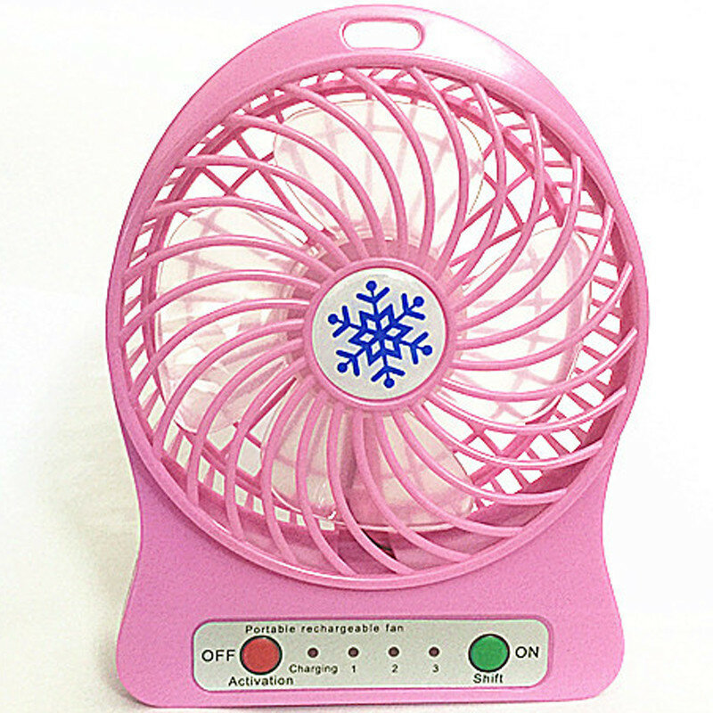 Шапка для вязания durable solid color, portable rechargeable led light fan air cooler, розовый
