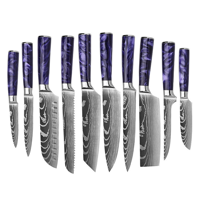 Специализированный кухонный острый бытовой нож для овощей, фруктовый нож, полный набор, нож шеф-повара, японский стиль, комбинированный набор ножей