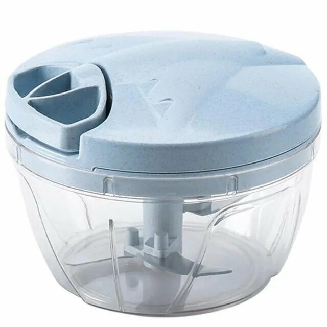 Многофункциональный механический измельчитель / Овощерезка ручная / Блендер, слайсер для лука, терка для чеснока, овощей, фруктов, ягод, 500мл.