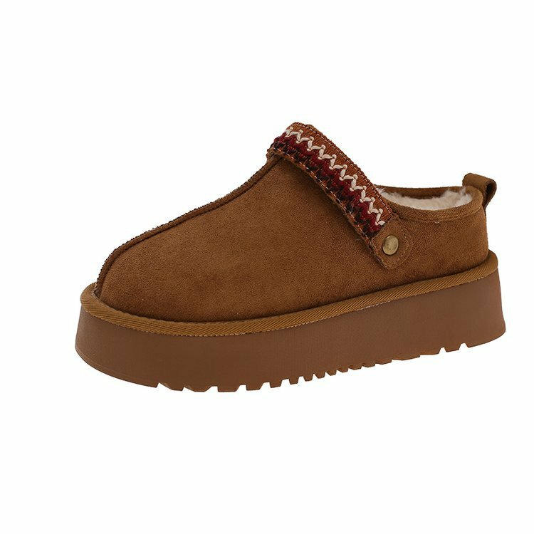 ВесКеды ИзнСтой AIS Ботинки Женщины Зима Флис Повышенной подошвой Этнический стиль Низкий верх Корейский/White