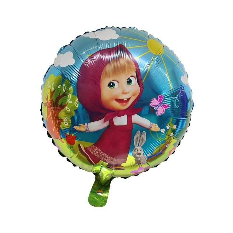 Набор воздушных шаров Маша и Медведь , 5 шт, фольгированные, для дня рождения, украшение праздника, детский, праздничный, картинки