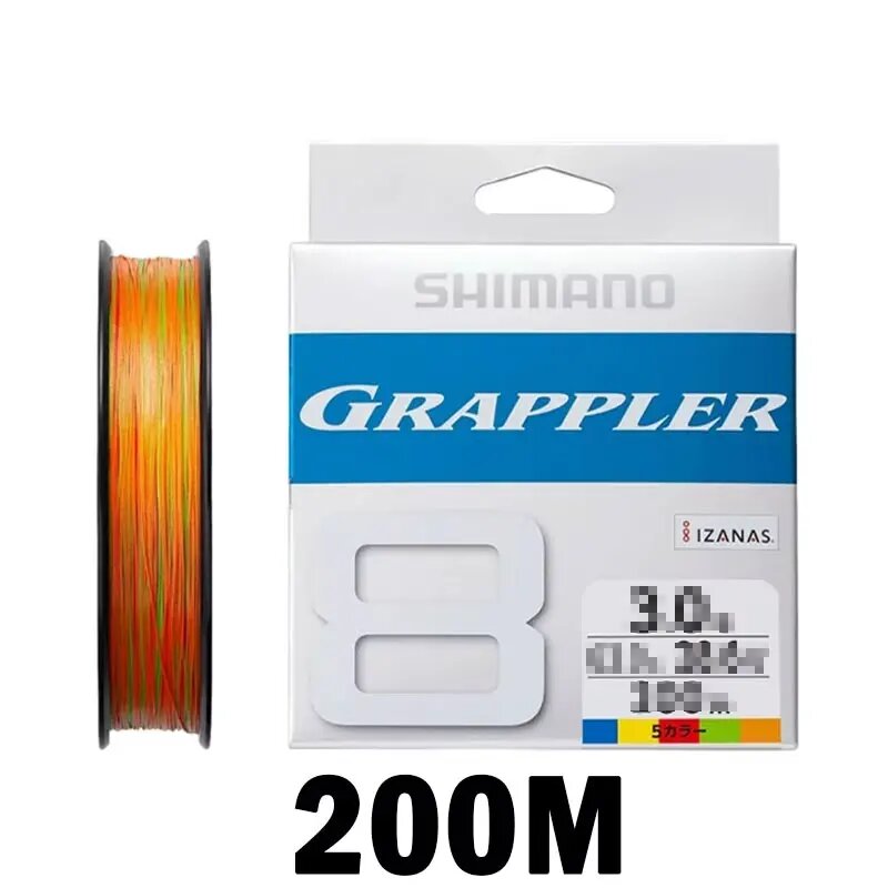 SHIMANO Tanatoru/GRAPPLER Плетеная рыболовная леска 8 жил 1.2, Grappler 200M