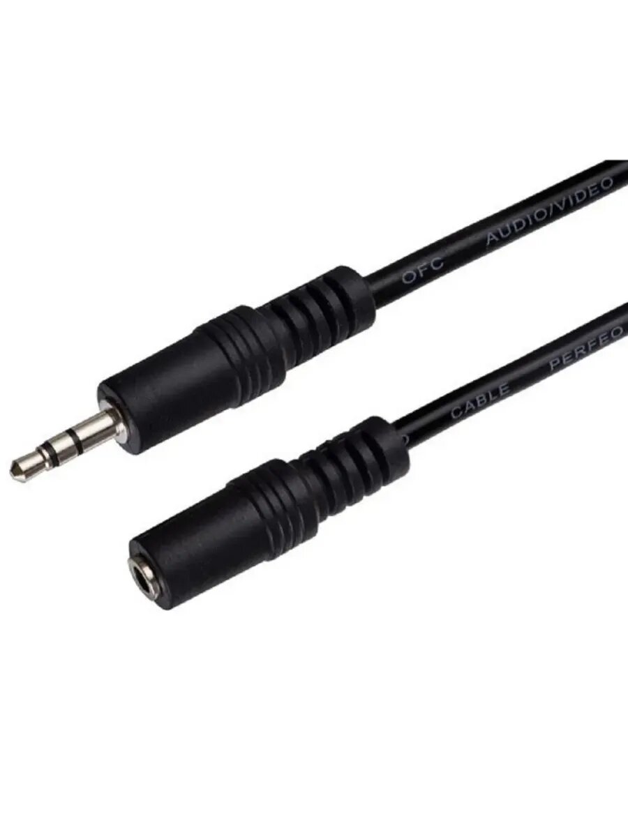 Кабель Jack 3.5 мм - Jack 3.5 мм розетка, длина 3 м. (J2202)
